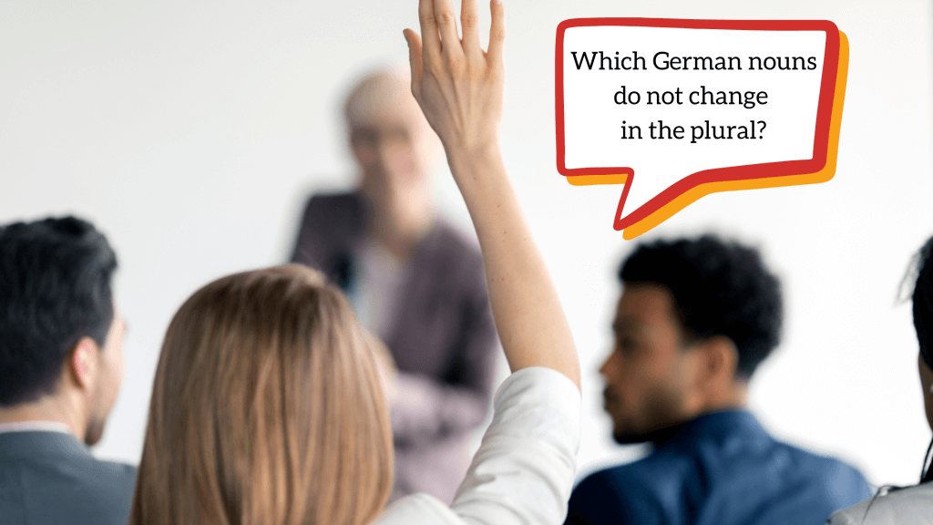Which German nouns do not change in the plural? - Angelika's German ...